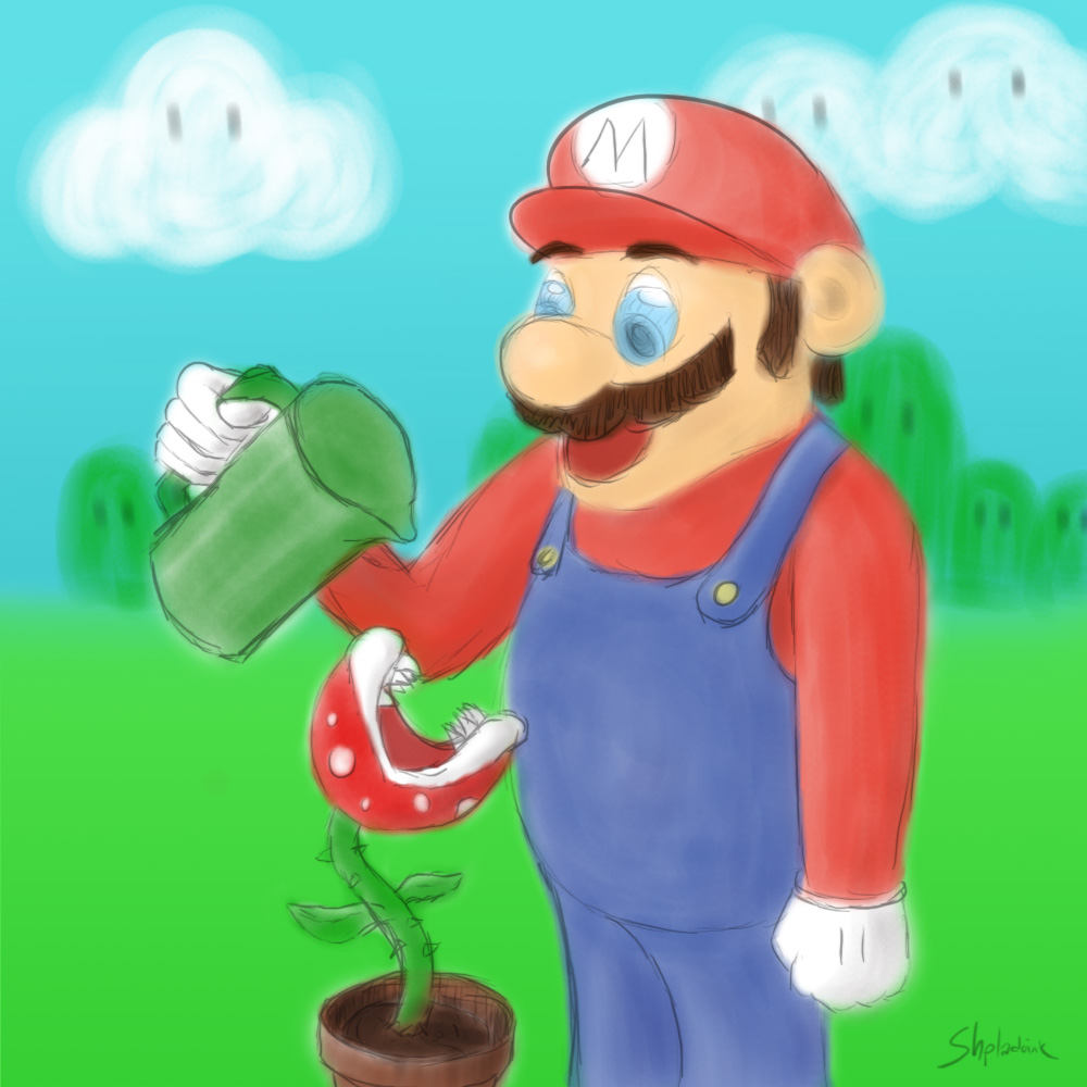 super mario gardening by shpladoink on DeviantArt