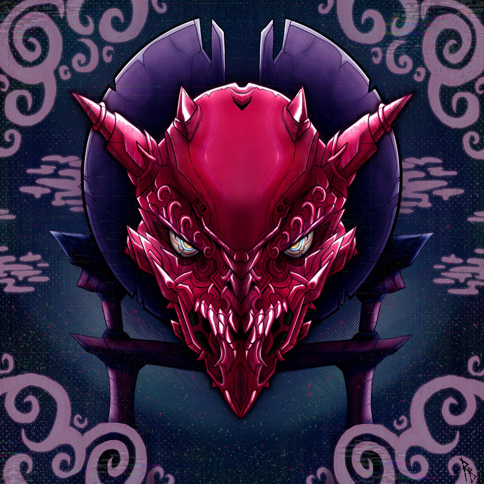 Cyber Oni Mask By Rrrbll On Deviantart