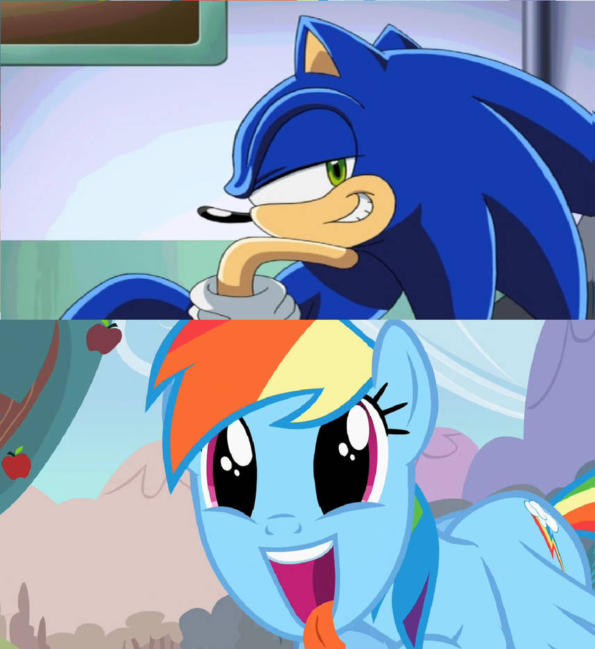 Rainbow Dash Excited For Sonic By Brandonale On Deviantart