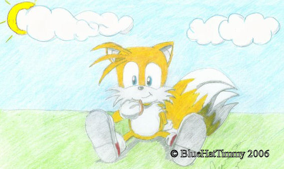 Tails Eating A Cookie by BlueHatTimmy on DeviantArt