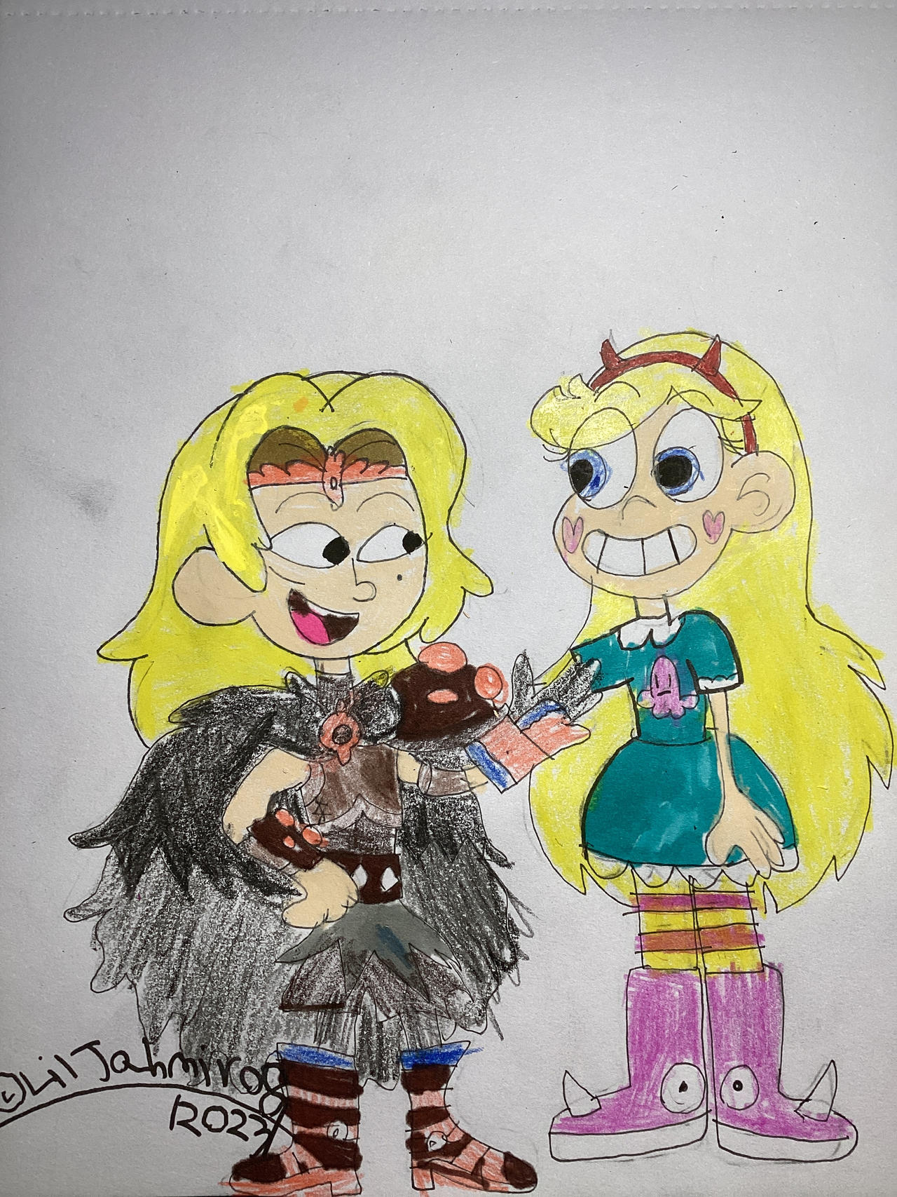Sasha Waybright Meets Star Butterfly Request By Liljahmir08 On Deviantart