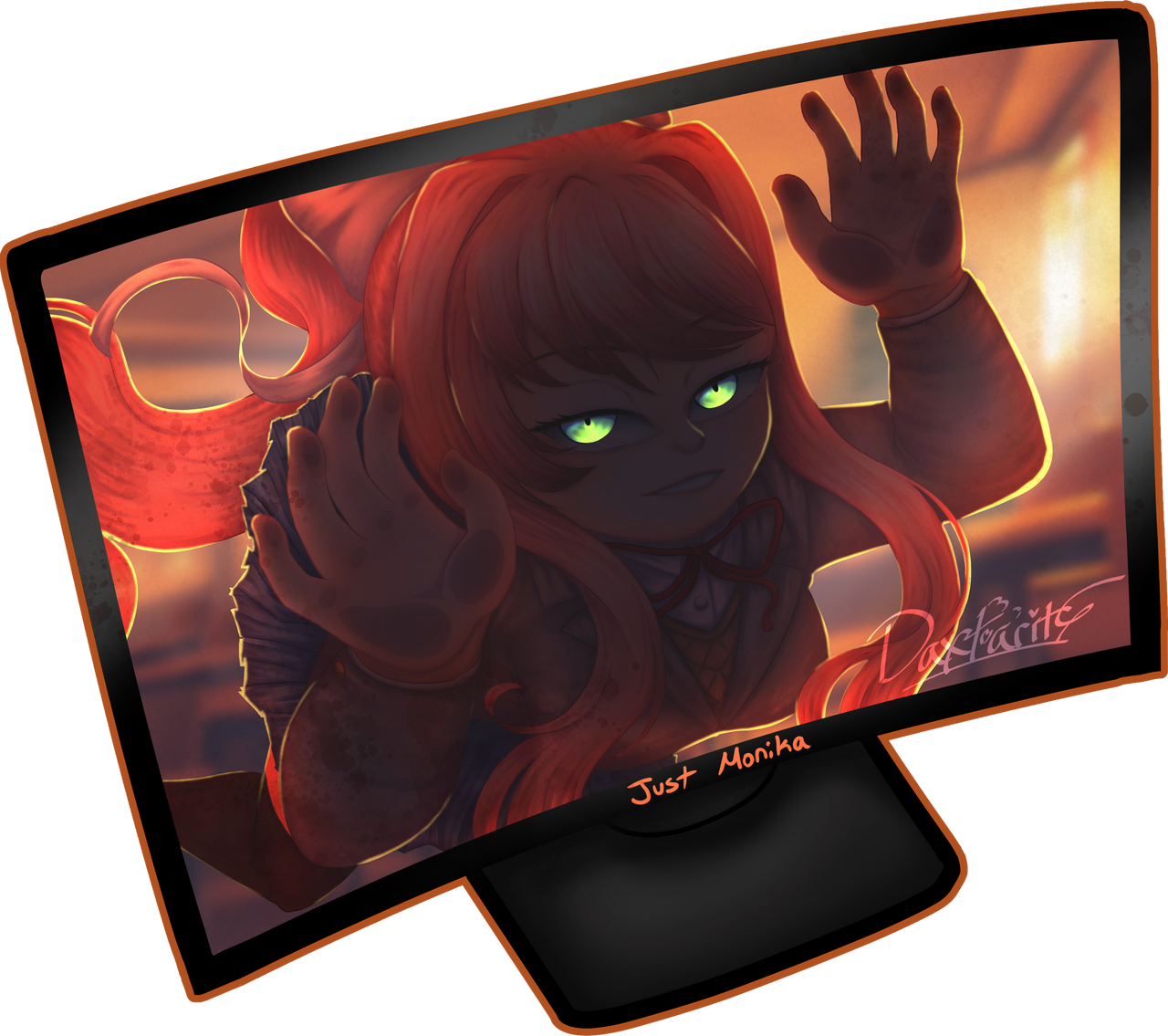 Just Monika By Daxtarity On Deviantart
