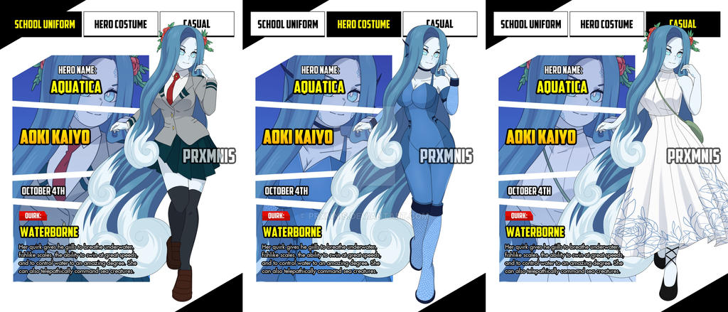Commission Bnha Oc Character Sheet Aquatica By Prxmnis On Deviantart
