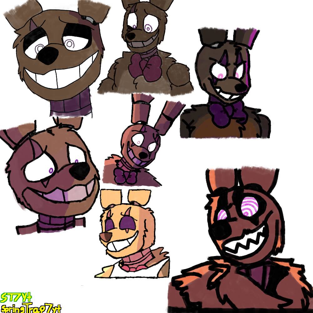 Springtrap Mash Up Art Inspired By Grawolfquinn By Springtrap7yt On