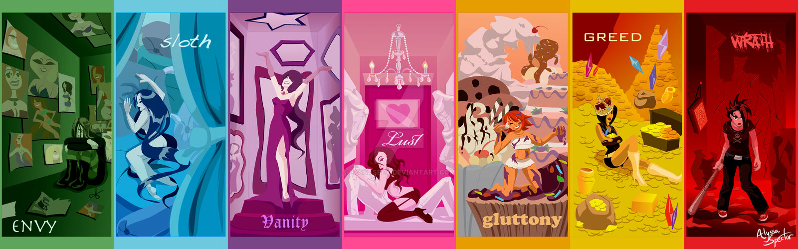 Seven Deadly Sins by lyssaspex on DeviantArt Seven Deadly Sins by lyssaspex on DeviantArt