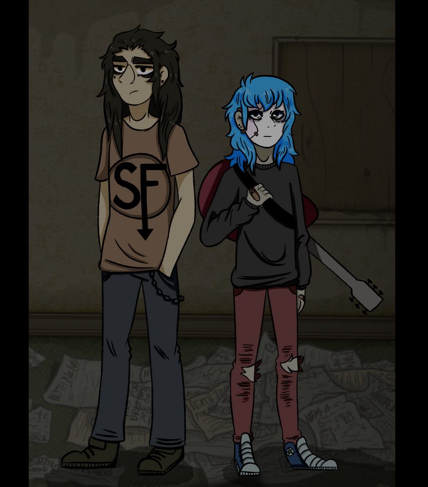 Sally Face And Larry By Glitchednotghosts On Deviantart