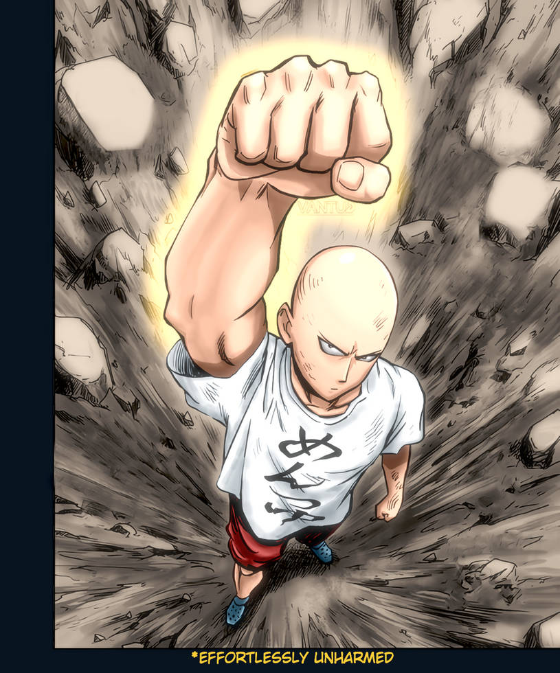 OPM chap 180 colored: Saitama's Triumph Fist by vantud on DeviantArt OPM chap 180 colored: Saitama's Triumph Fist by vantud on DeviantArt