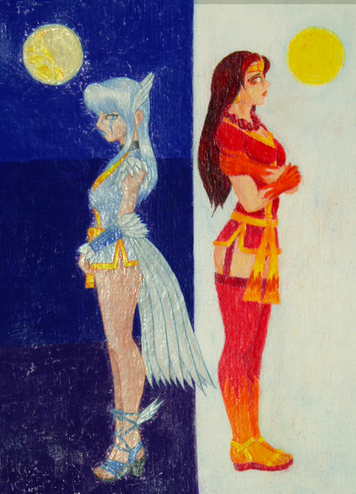 Tsukiyomi and Amaterasu by razielapprentice on DeviantArt