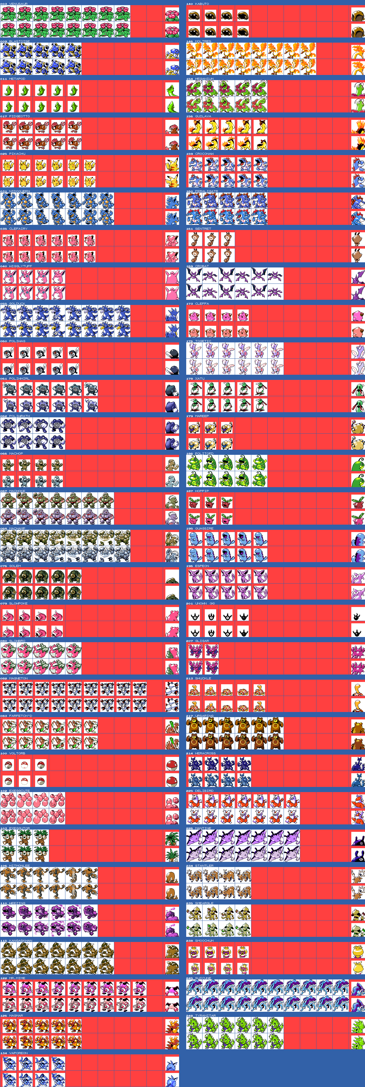Pokemon Crystal Sprite Errors By Frenchorange On Deviantart