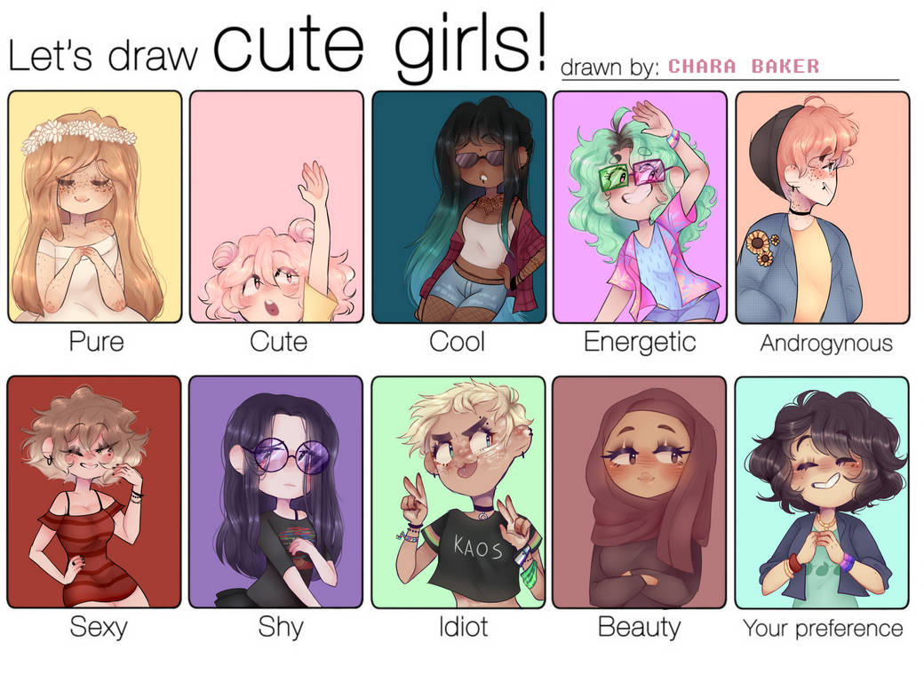 Let's draw CUTE GIRLS meme by CelularCeluu on DeviantArt Let's draw CUTE GIRLS meme by CelularCeluu on DeviantArt