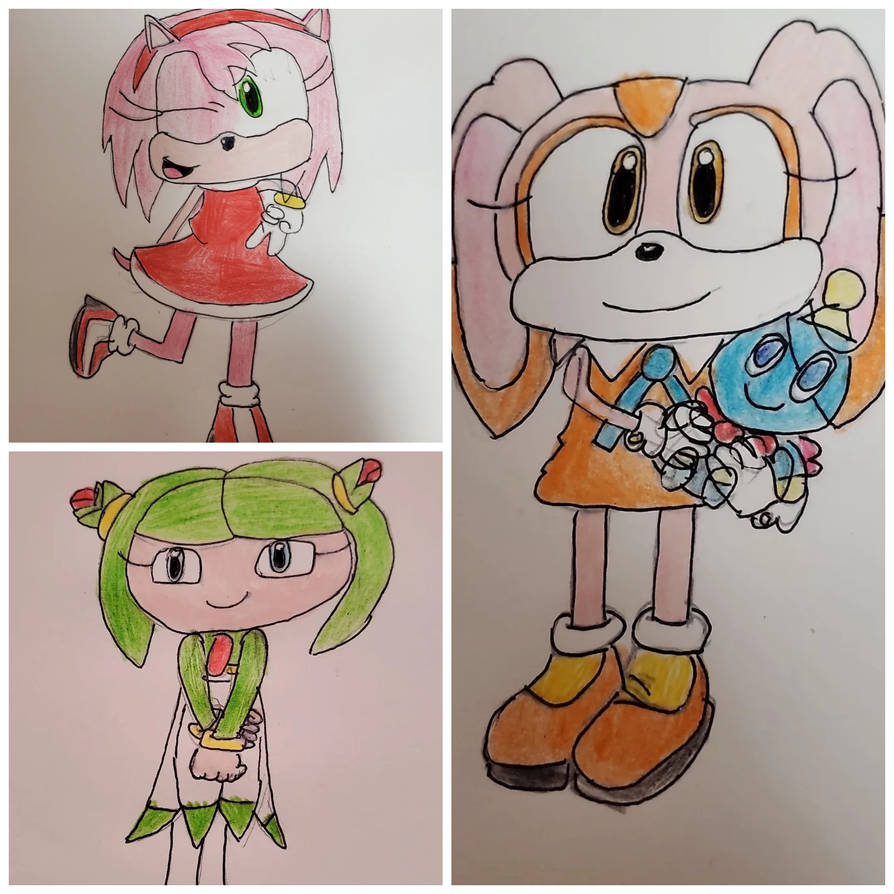 Sonic X Amy Cream And Cosmo By Silverfangirl23 On Deviantart