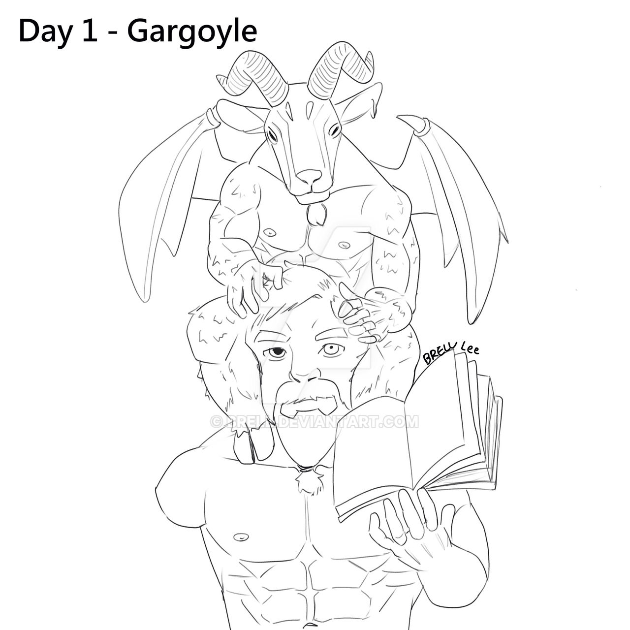 Inktober 2022 Day 01 Gargoyle by Brell on DeviantArt Inktober 2022 Day 01 Gargoyle by Brell on DeviantArt