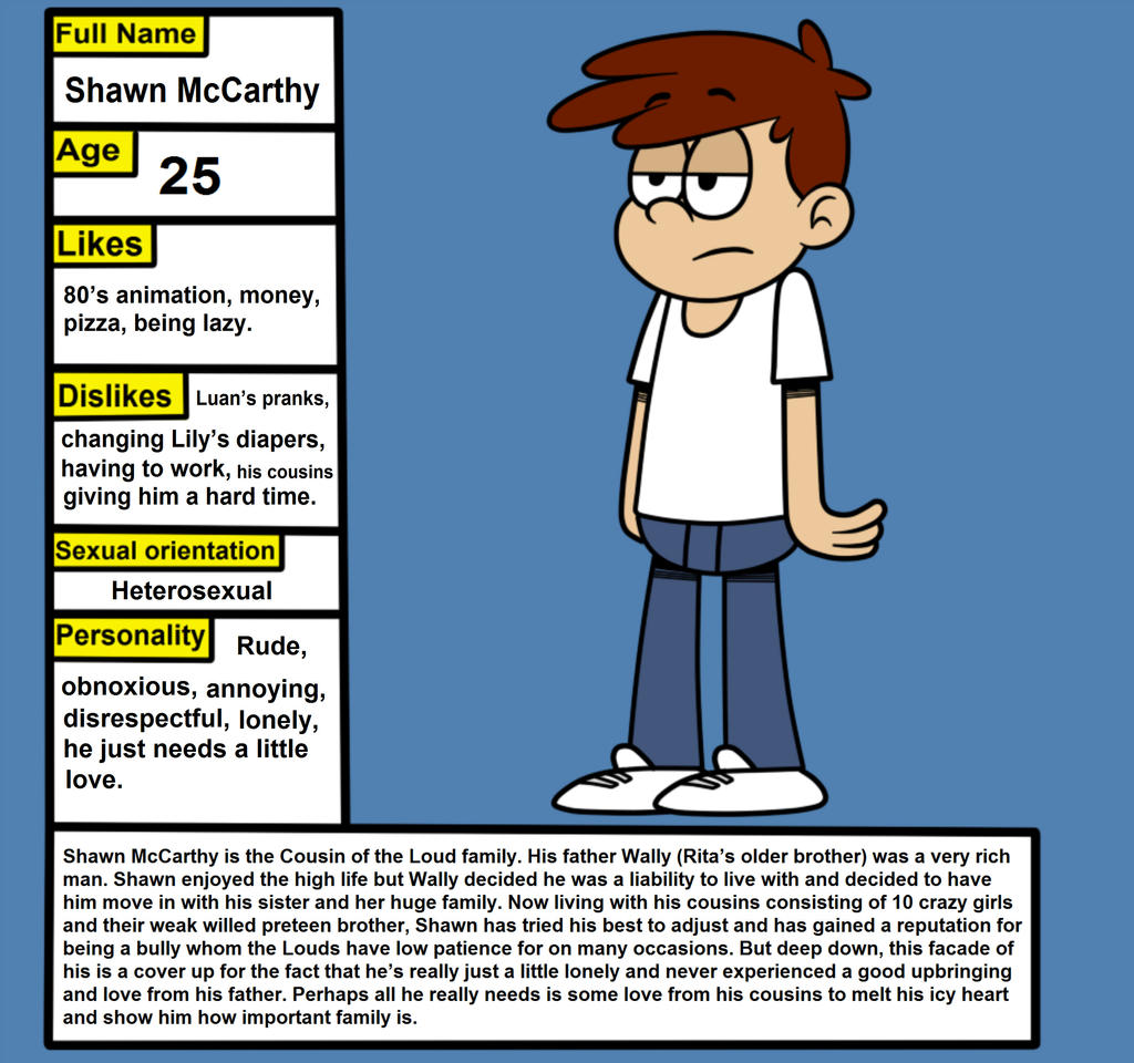 Loud House Oc Profile Shawn Mccarthy By Eagc7 On Deviantart