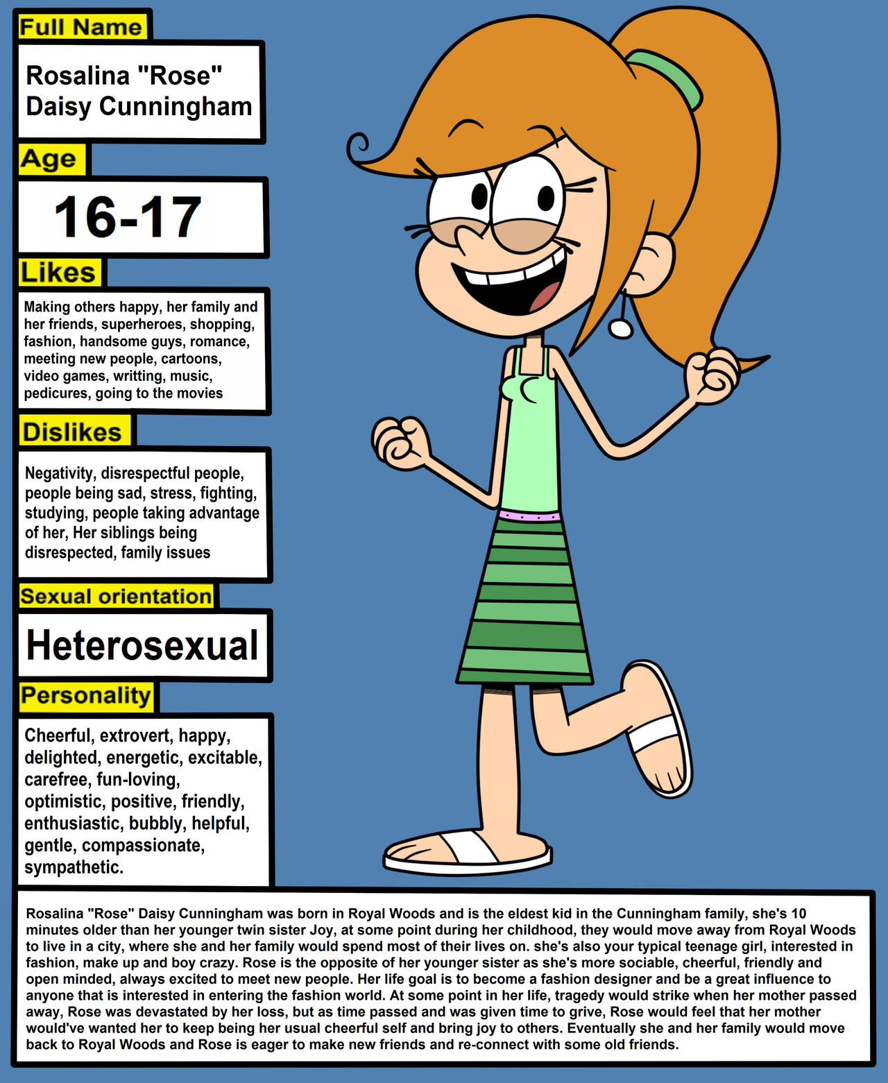 Loud House Oc Profile Rose Cunningham By Eagc7 On Deviantart