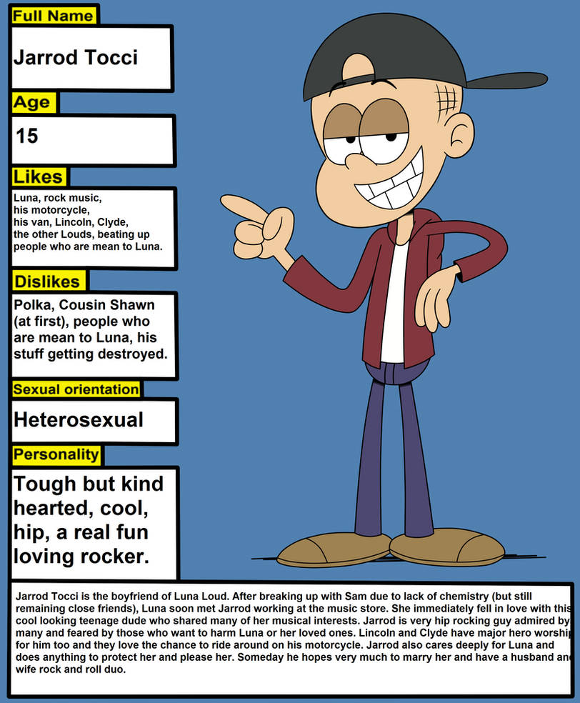 Commission Loud House Oc Profile Jarrod Tocci By Eagc7 On Deviantart