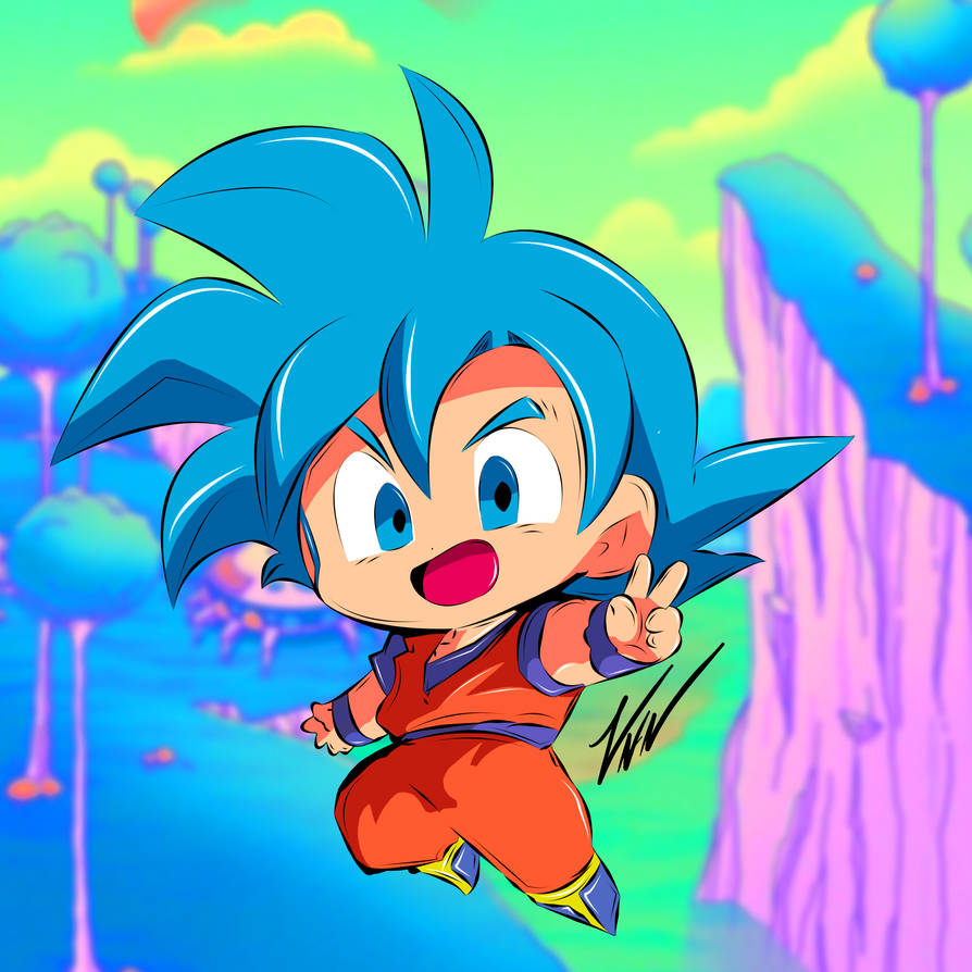 Son Goku Chibi Ssj Blue By Zainxzx On Deviantart