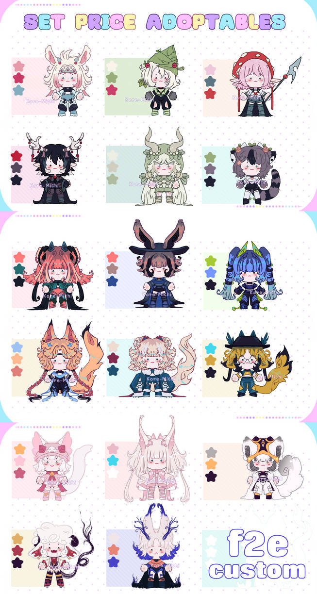 Set price Adoptable Batch | 14/17 OPEN by Ryuseigkm-Adopts on DeviantArt Set price Adoptable Batch | 14/17 OPEN by Ryuseigkm-Adopts on DeviantArt