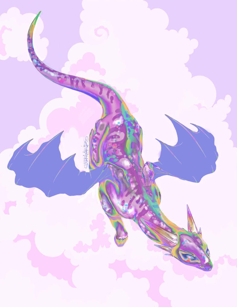 Dragon In Cloudz By Deadfoxxx On Deviantart