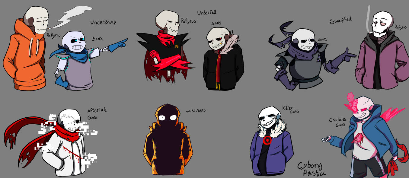 Sans And Paps By Cyborg Pasta On Deviantart