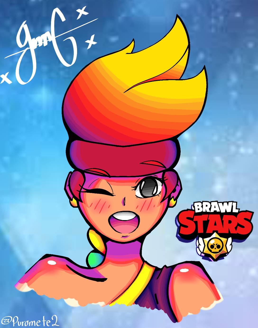 Amber Brawl Stars By Purometedraws On Deviantart