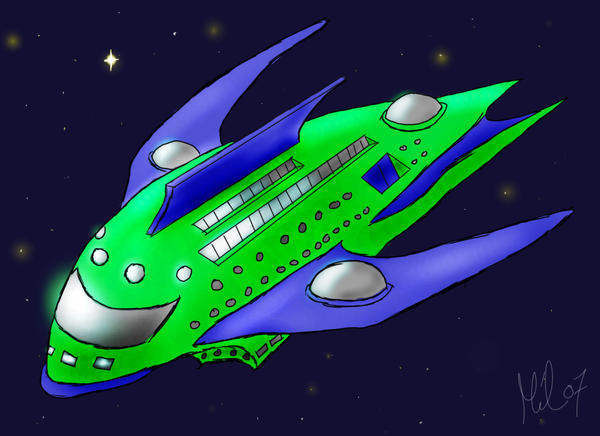 spaceship by BlueMellie on DeviantArt