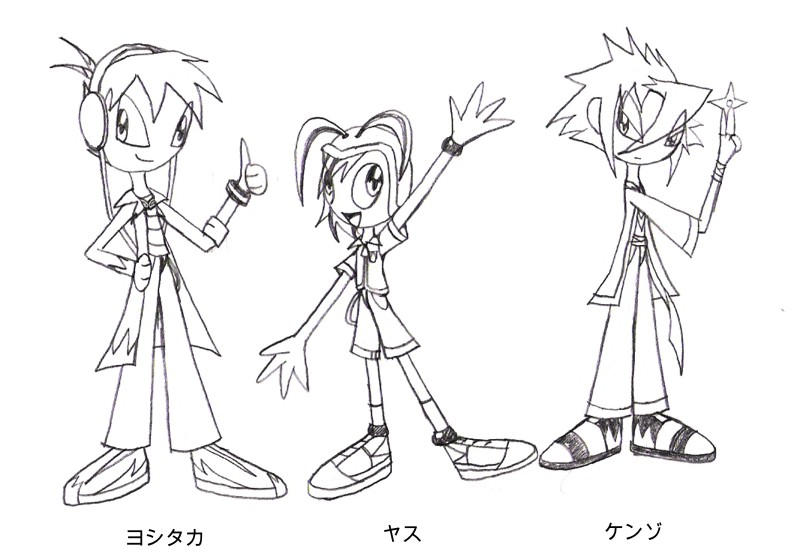 Human Sonic Doubles Chaotix By Lyravulpictor On Deviantart