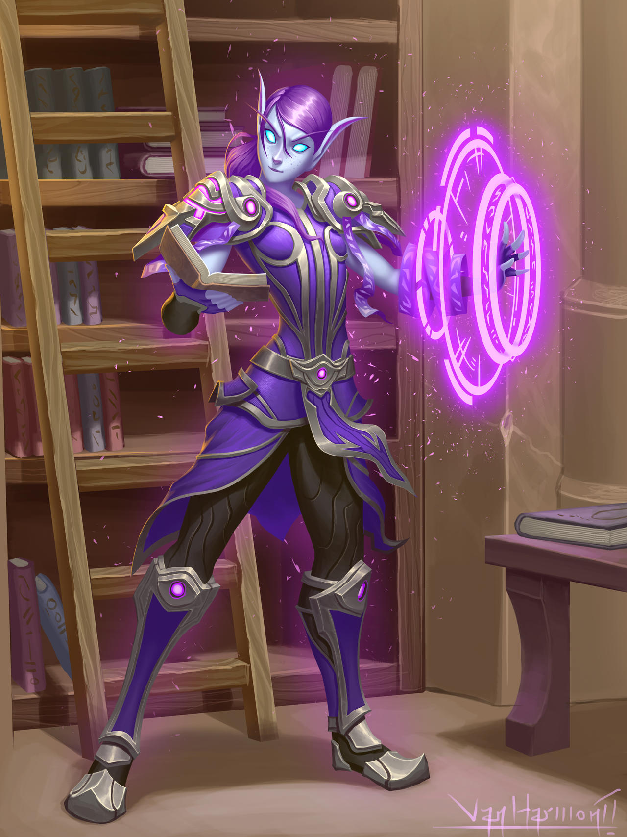 Arcane Mage void elf by VanHarmontt on DeviantArt Arcane Mage void elf by VanHarmontt on DeviantArt
