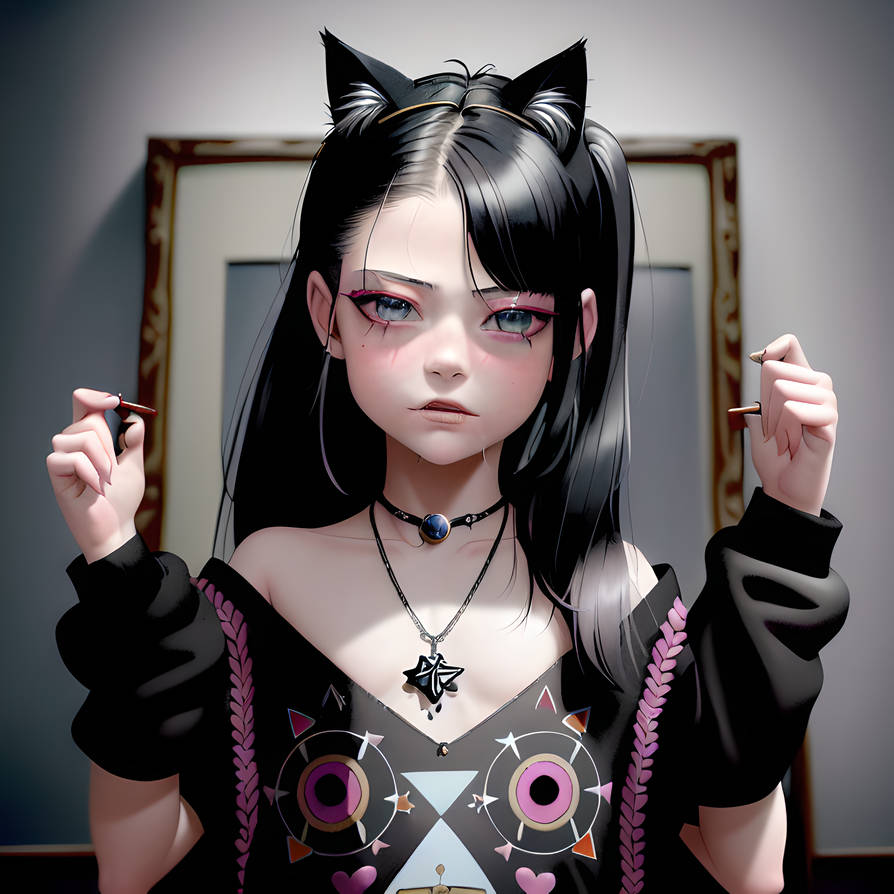 Little Cute Girl Cat Ears By Punkerlazar On Deviantart