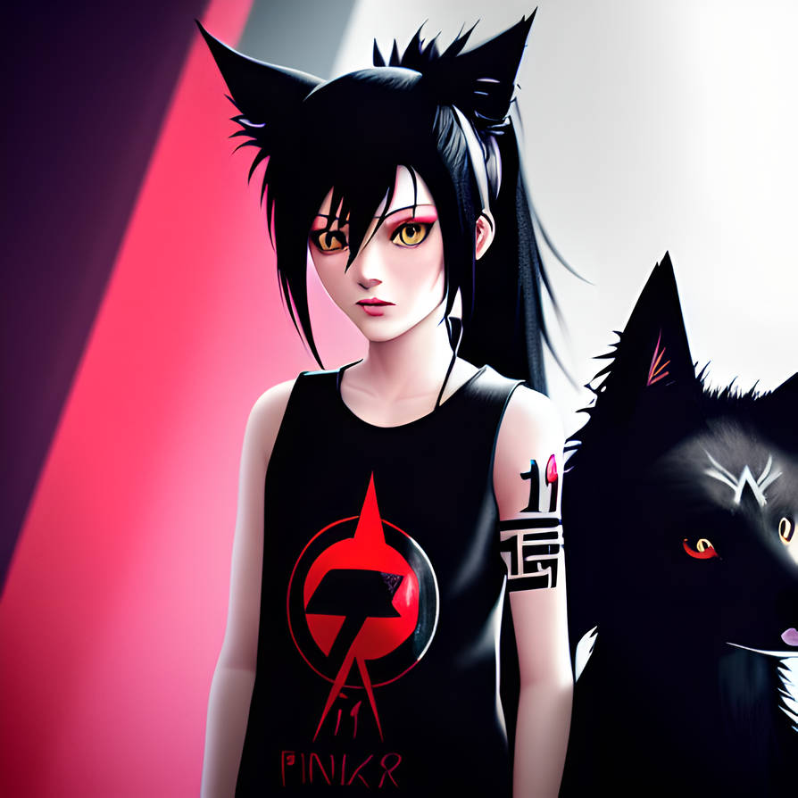 Black Fox Demon Girl By Punkerlazar On Deviantart