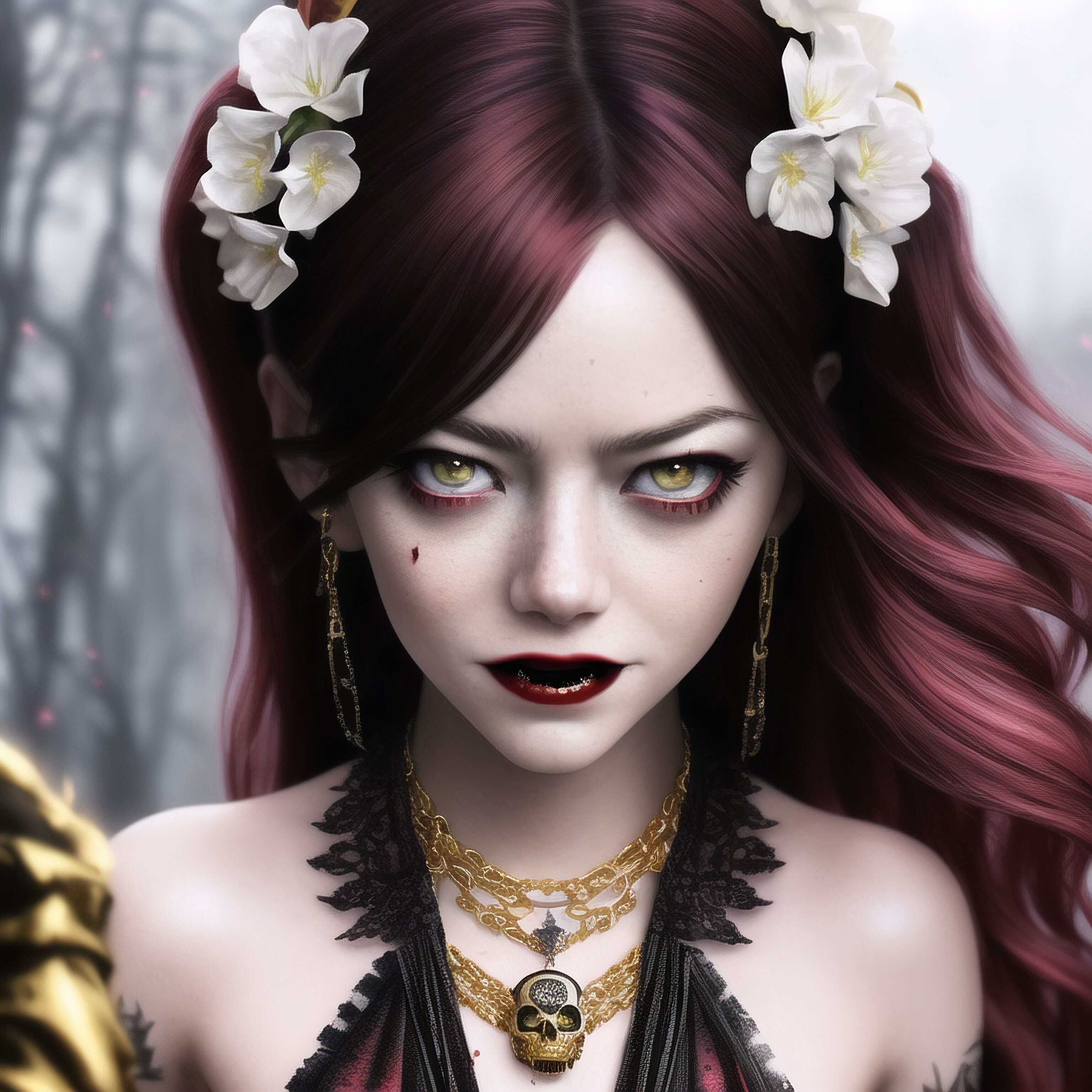 Vampire Girl Portrait Dark Fantasy 28 By Punkerlazar On Deviantart