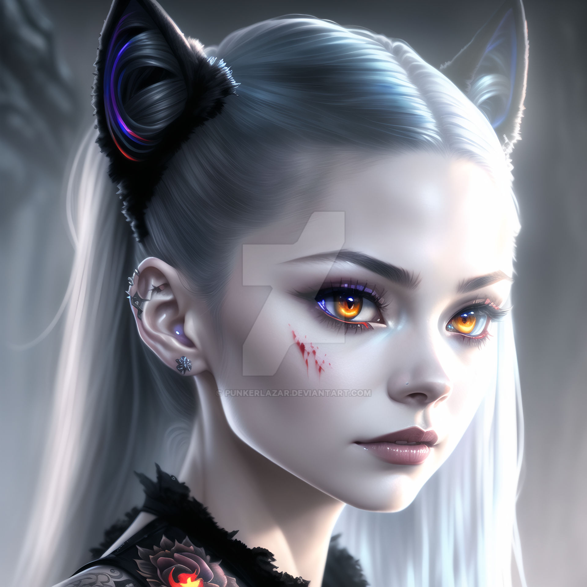 Silver Wolf Sorceress By Punkerlazar On Deviantart
