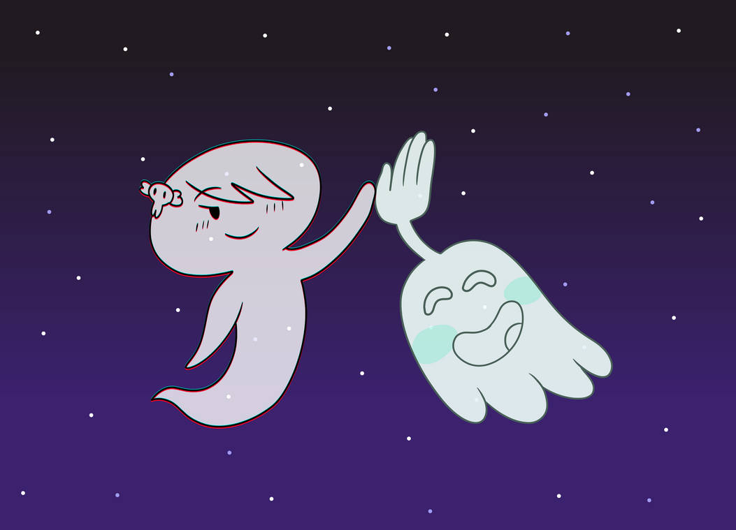 Ghost High Five By Afrootaku917 On Deviantart