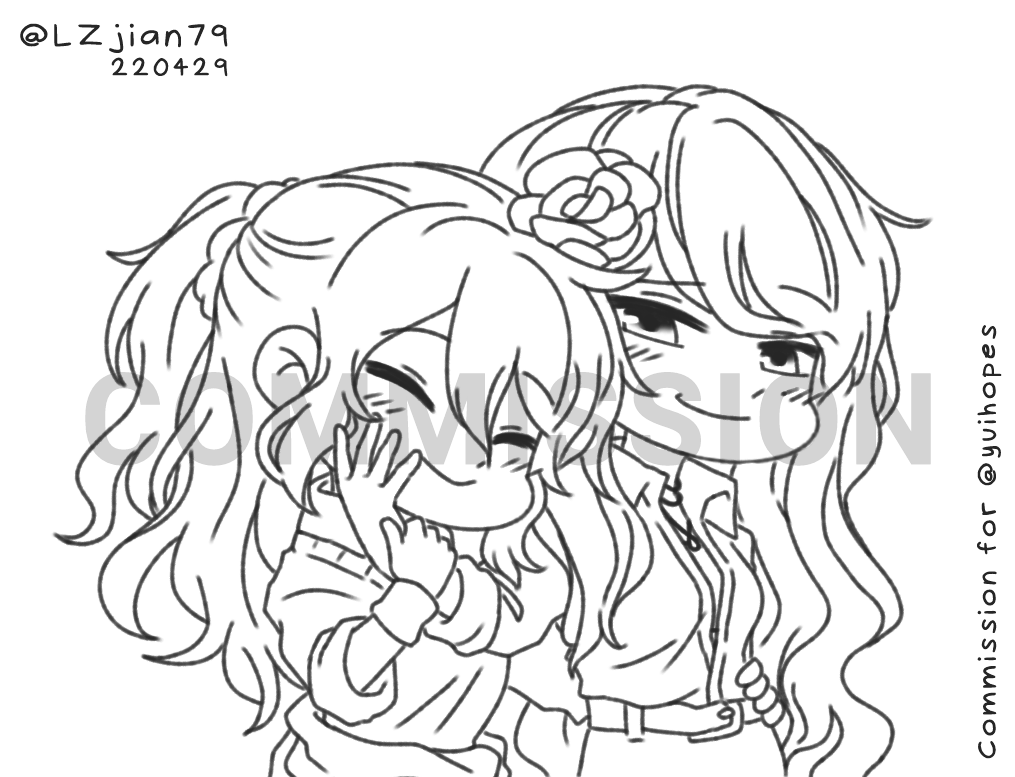 Commission Sapphic Oc Chibis By Lzjian79 On Deviantart