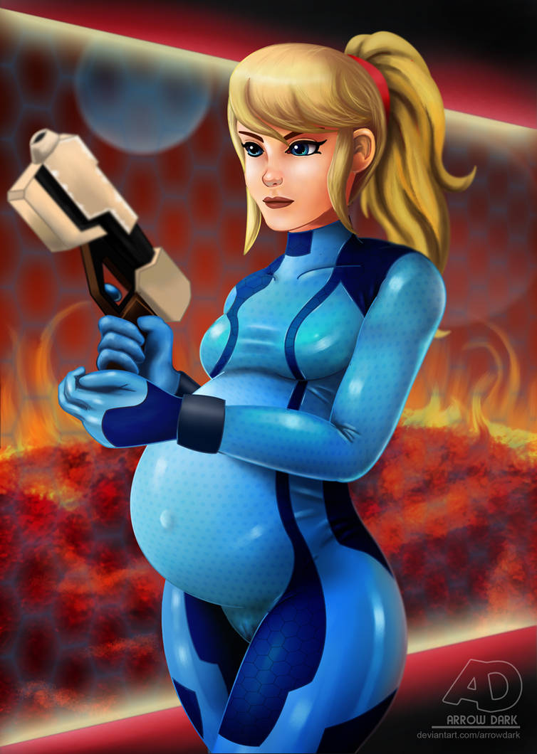 Pregnant Zero Suit Samus By Arrowdark On Deviantart