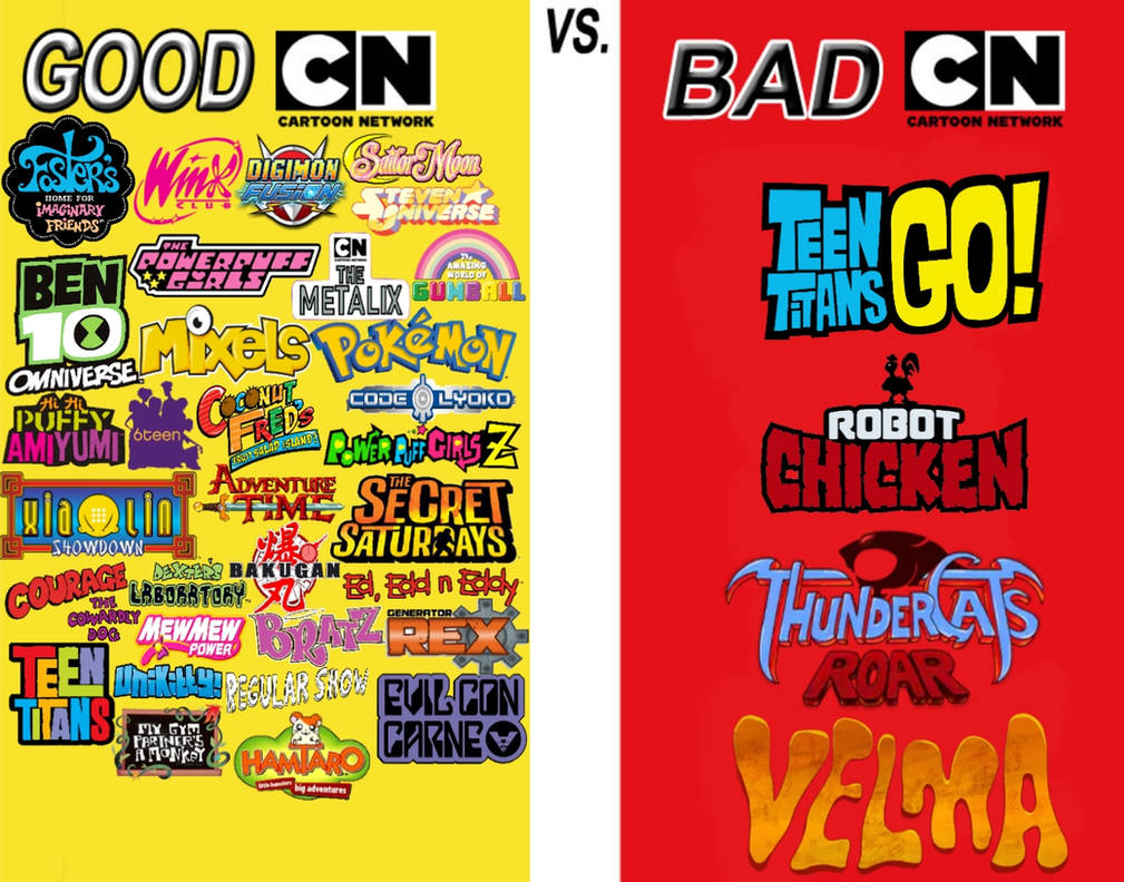 Good Cartoon Network Vs Bad Cartoon Network Shows By Fanbyjazzystar123