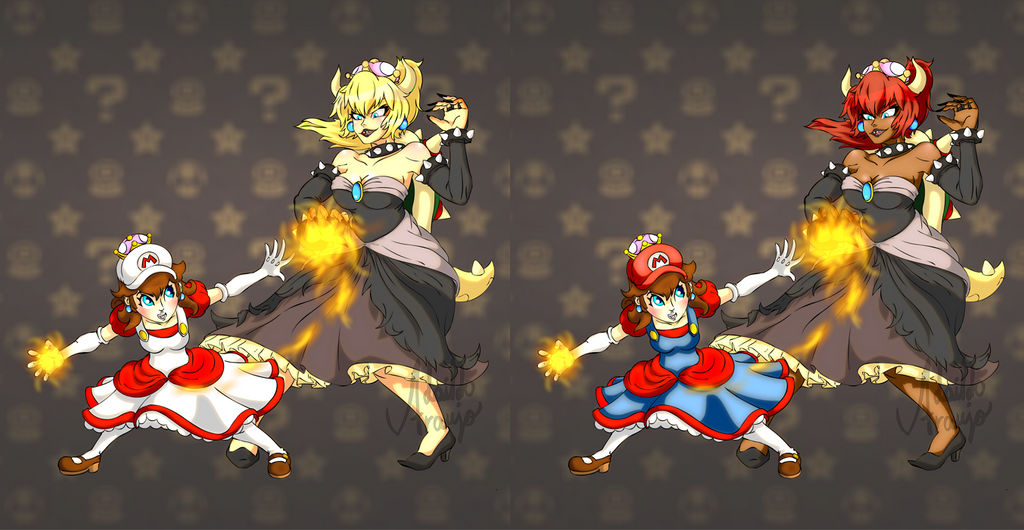 Mariette vs Bowsette by heaven-e-hell on DeviantArt Mariette vs Bowsette by heaven-e-hell on DeviantArt