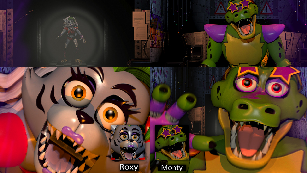 Fnaf2 Roxy And Monty Mod By Nixory On Deviantart