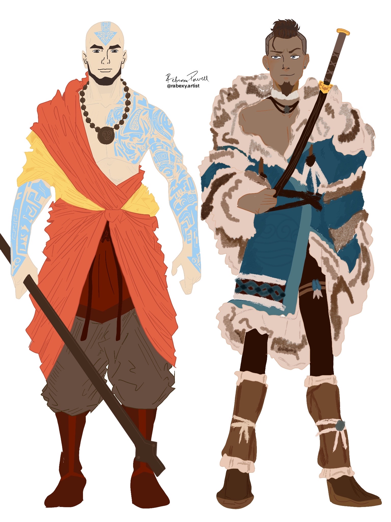 Aang Sokka As Adults By Rebs01 On Deviantart