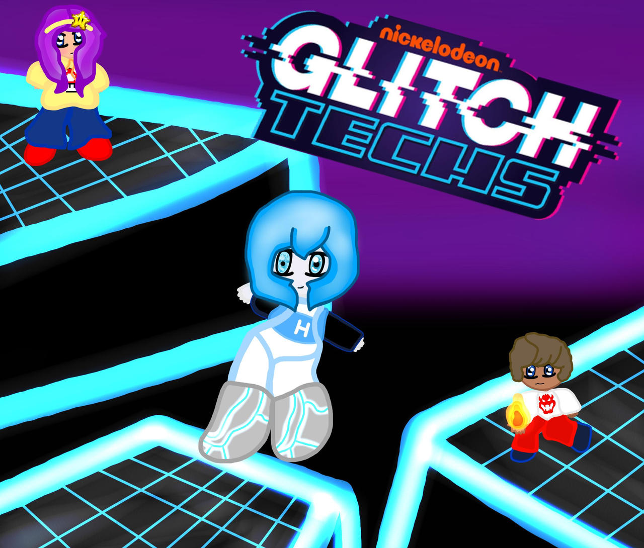 Glitch Techs Bitt Girl Cover Anime Oc By Kawai Heart On Deviantart