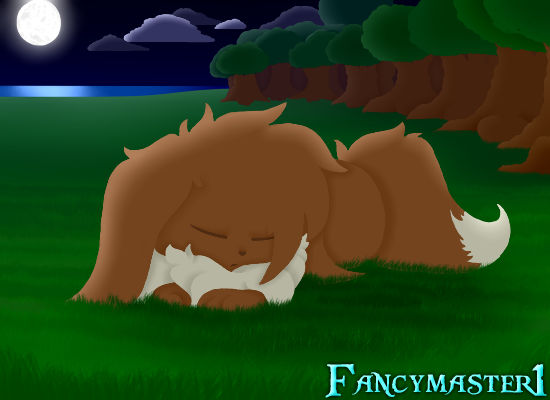 Sleeping Eevee By Silverfancyarts On Deviantart