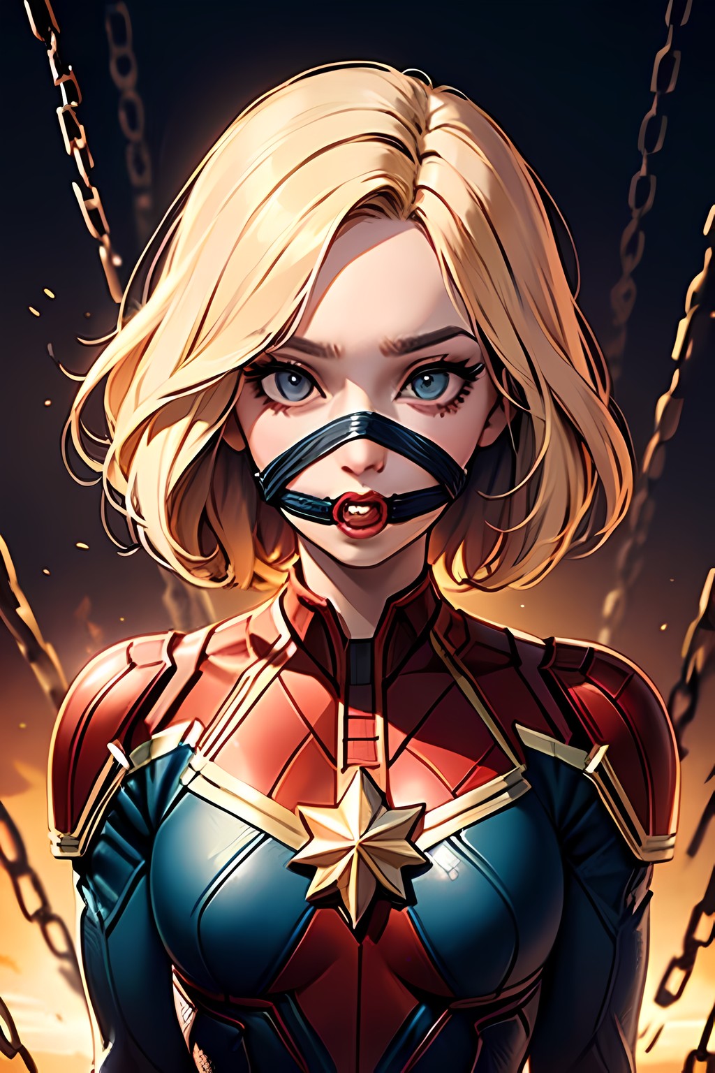 Captain Marvel Ball Gagged By Billyfrank123 On Deviantart