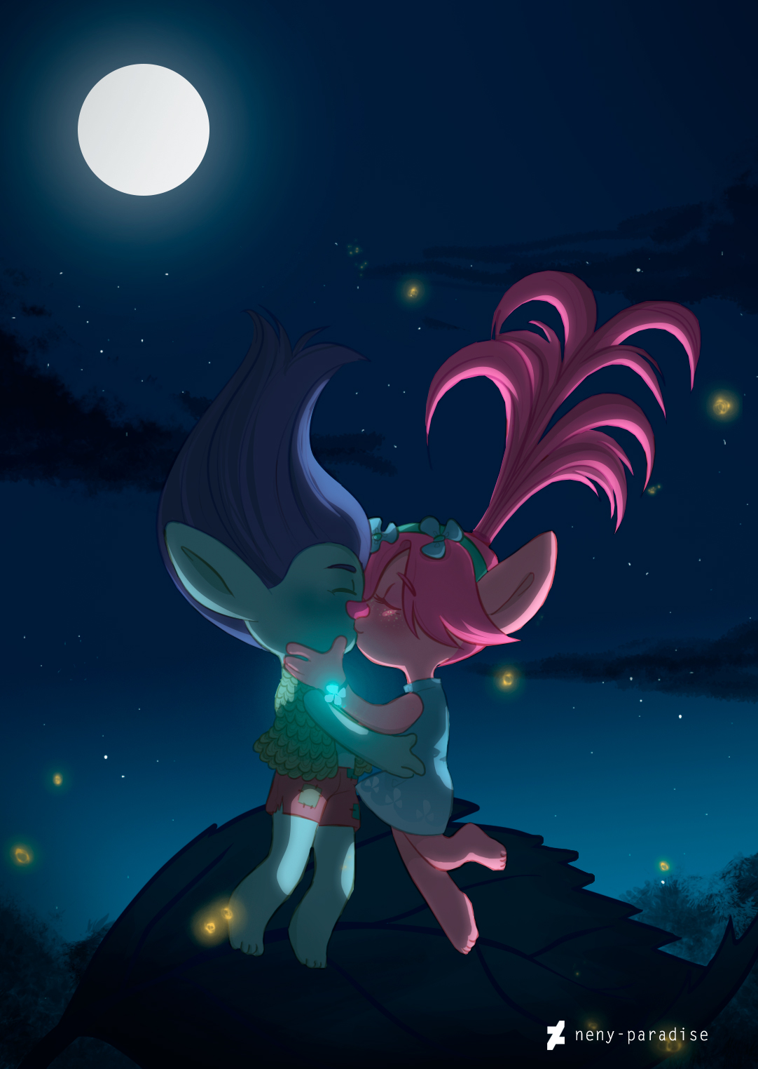 Trolls Kiss Time By Neny Paradise On Deviantart