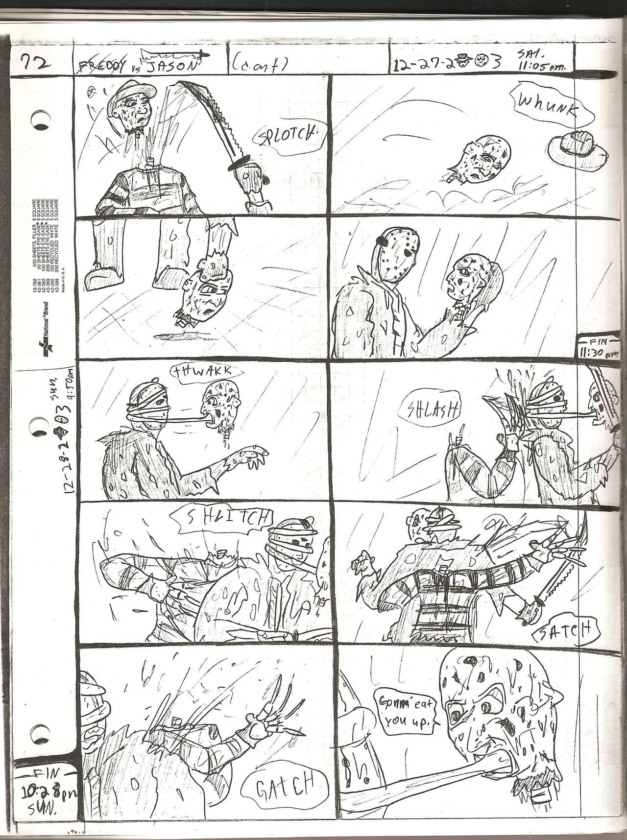 Freddy Vs Jason Pg72 By Dw13 Comics On Deviantart