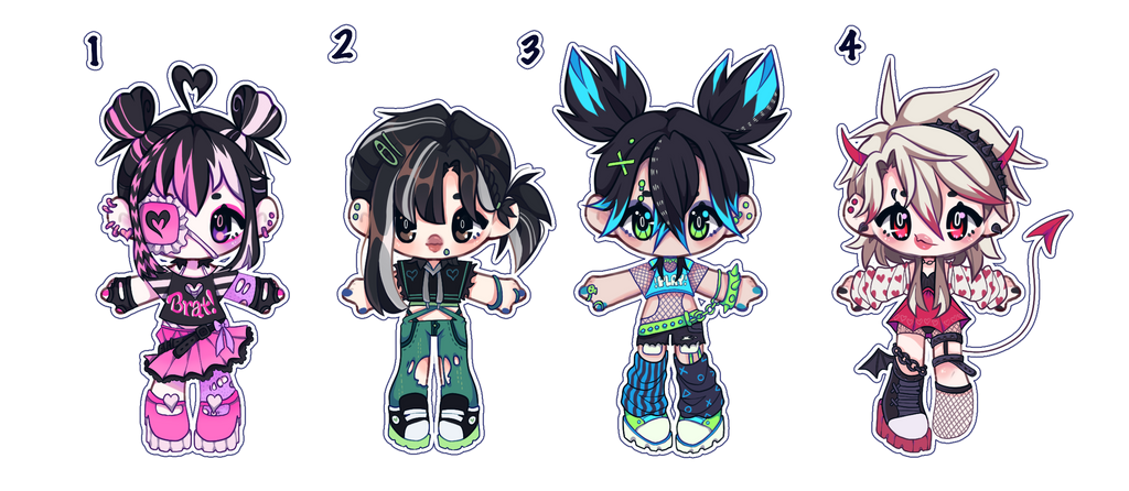 Punk Chibi Adopts Open By Henslerr On Deviantart