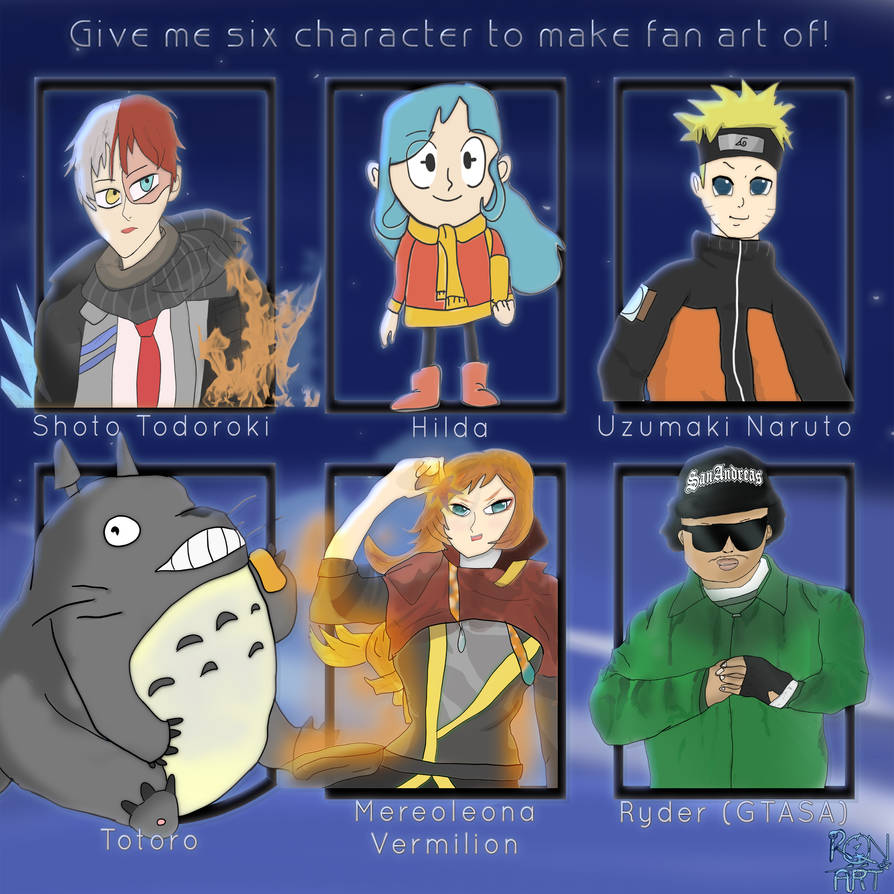 Six Fan Art Challenge By Rqn Art Aka Maryonicle7 By Rizqanart On Deviantart