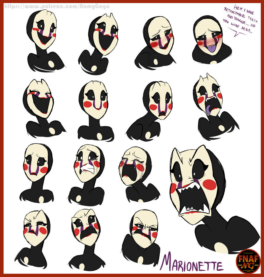Fnafngmarionette Expression Practice By Namyg On Deviantart