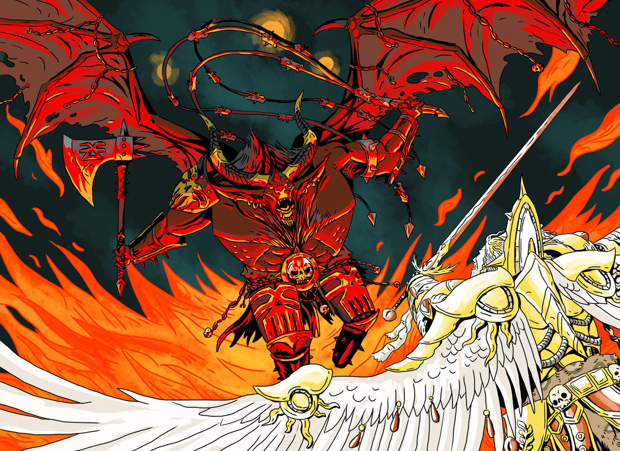 Sanguinius Vs Ka Bandha by adrianirart on DeviantArt Sanguinius Vs Ka Bandha by adrianirart on DeviantArt