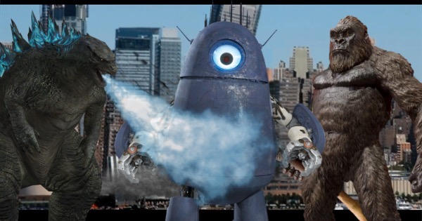 Godzilla And Kong Versus Robot Probe In New York By Janthetiger On