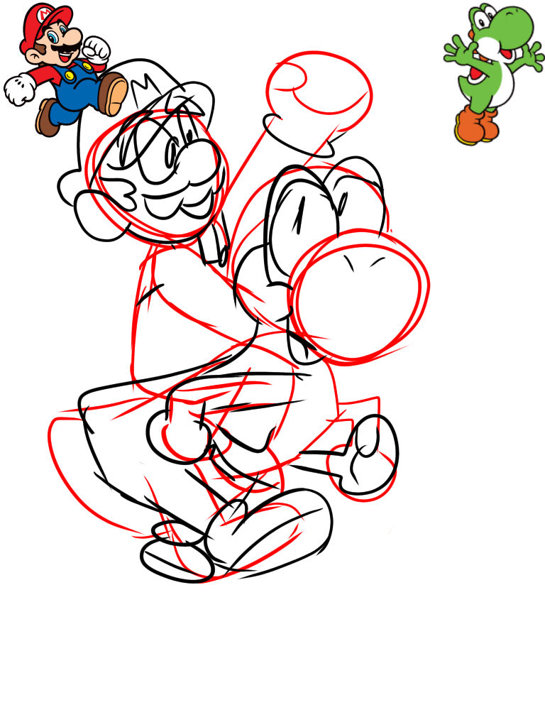 Mario Riding Yoshi Wip By Darwinisrich On Deviantart