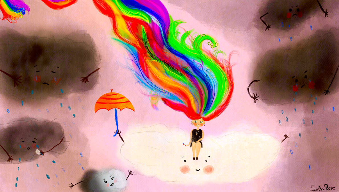 Rainbow Girl By Sarina Rose By Sarina Rose On Deviantart
